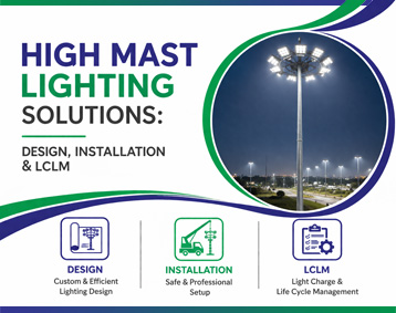 High Mast Lighting Solutions: Design, Installation & LCLM Applications